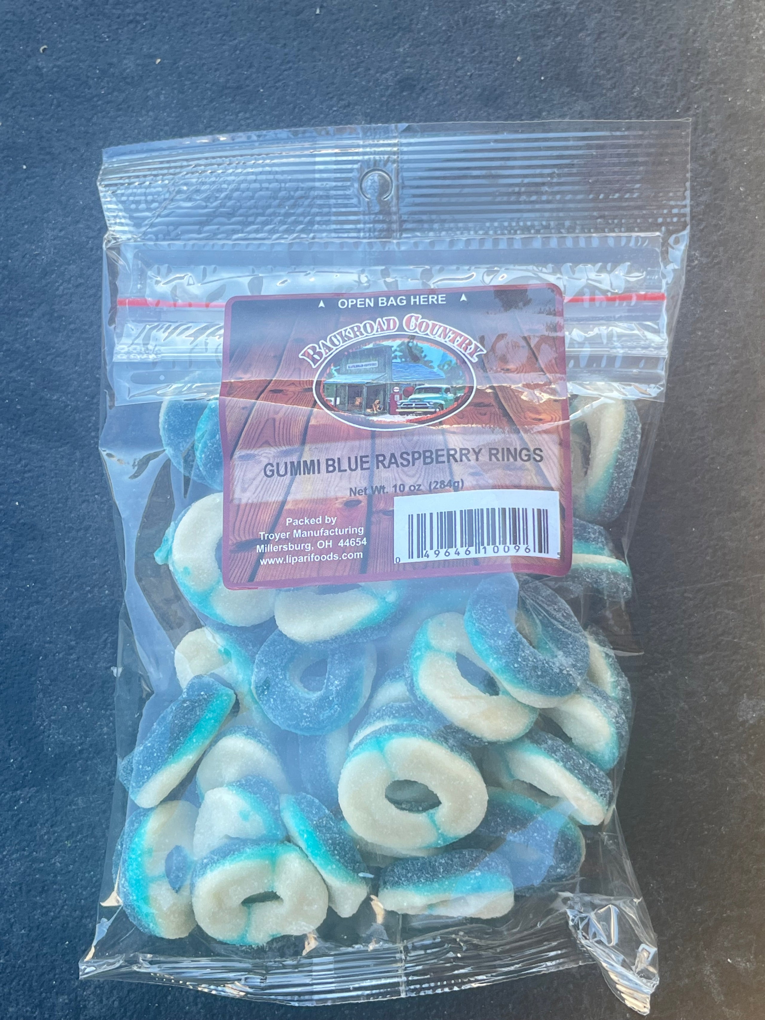 Gummi Blue Raspberry Rings | The Peach Stand
